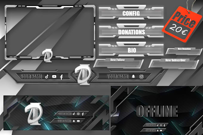 Make a stream pack for your stream by Designiordesign | Fiverr