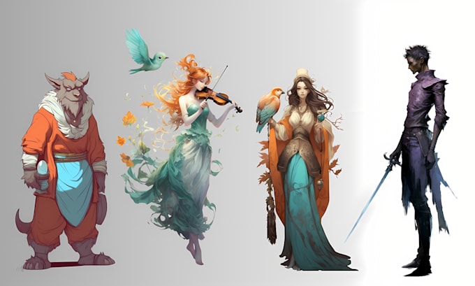 Create custom ai characters fantasy rpg dnd cartoon by Ibo_design | Fiverr