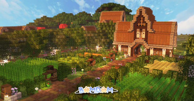 Build you a custom a rustic horse stable, in java minecraft by Bamdam ...