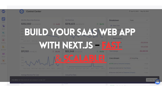 Develop scalable saas web app using react js next js by Takisnani1 | Fiverr