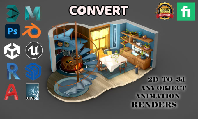 Create 3d model of any object in blender,maya,autocad,sketchup,unreal,revit by Abdulmateen716 ...