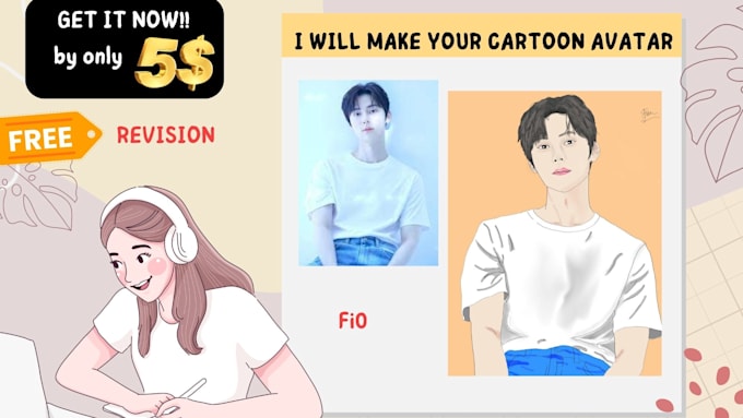 Make or draw your avatar cartoon based on your photo by Fionachairinade ...