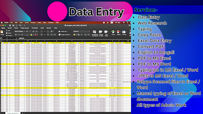 Do data entry, typing, web research, b2b lead generation etc by Kongkonbiswa678 | Fiverr
