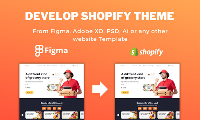 Develop shopify theme or website from figma, xd, psd, ai or any website by Hannanhoney | Fiverr