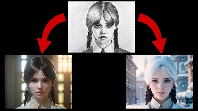 Convert drawings into paintings by Frobaskan | Fiverr