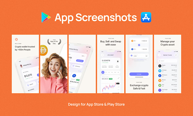 Design stunning app screenshots design for google play store and app ...