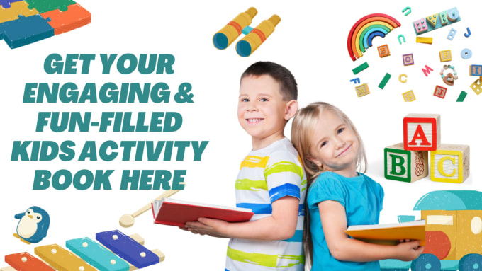 Design kids activity book, kids coloring book and activity book ...