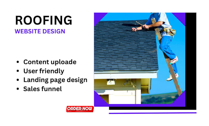 Design roofing website roofing landing page construction website by ...