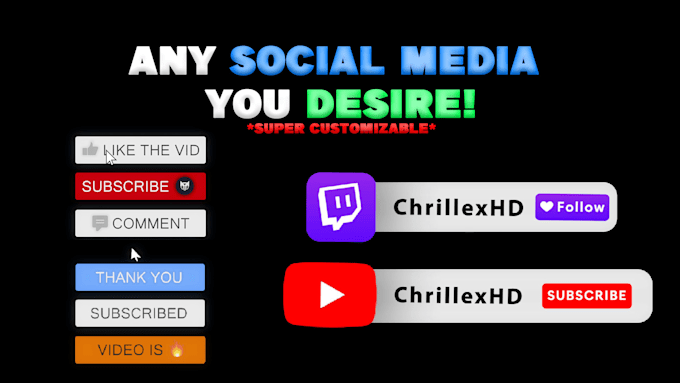 Create lower thirds, popup animation for any social media twitch ...