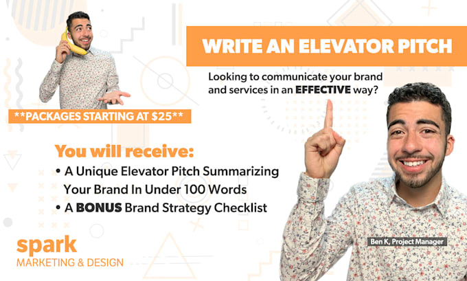 Write an elevator pitch for your business or personal brand by ...