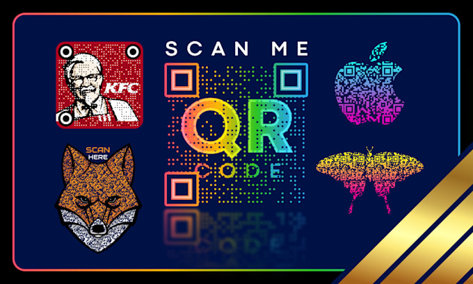 Create professional custom qr code generator design with your logo in 1 ...