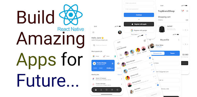 Crossplatform apps with react native by Codewithgaurav | Fiverr