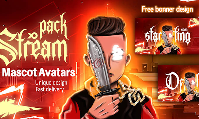 Make vector illustration mascot logo with free banner design by ...