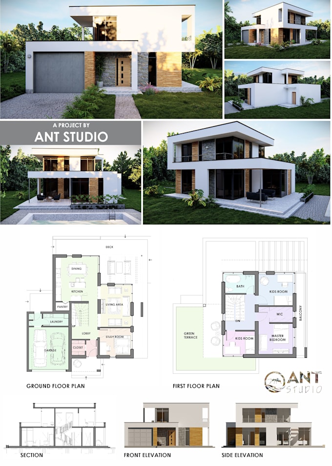 Do a professional architectural project in revit by Antstudioarch | Fiverr