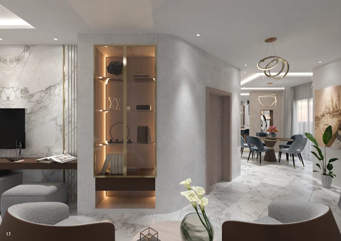 Provide interior design services, including customizable 2d plans, 3d ...