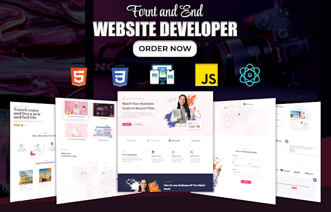 Be your front end web developer, html, css, js, bootsrap by Abdul_rasheed10 | Fiverr