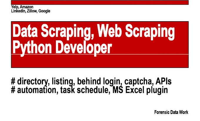 Do python web scraping data scraping website scraping data mining by Lia750 | Fiverr