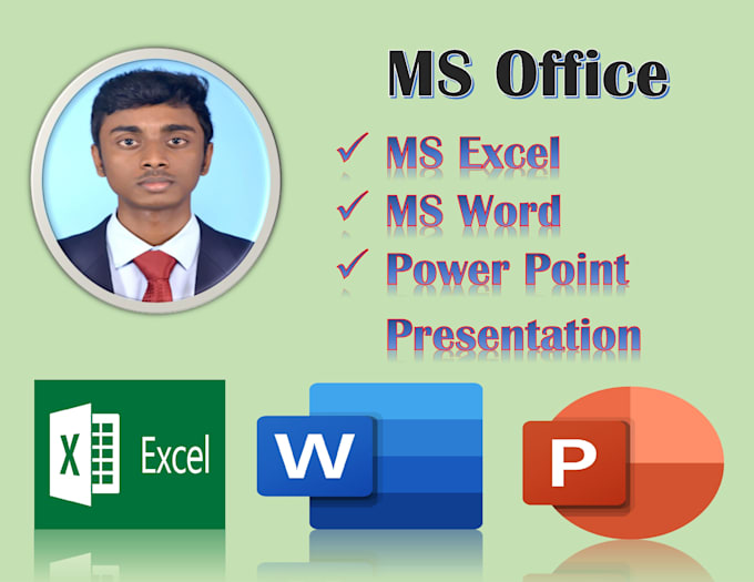 Do any type of work on ms office word, excel, powerpoint by Viduvidurshan | Fiverr