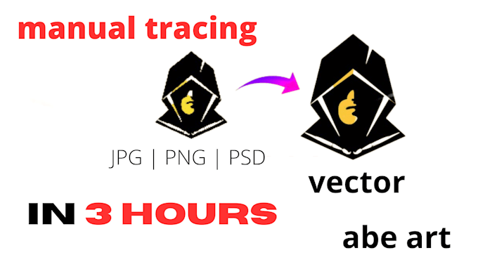 Vector tracing logo, vectorize image, in 3 hours by Abe_arts | Fiverr