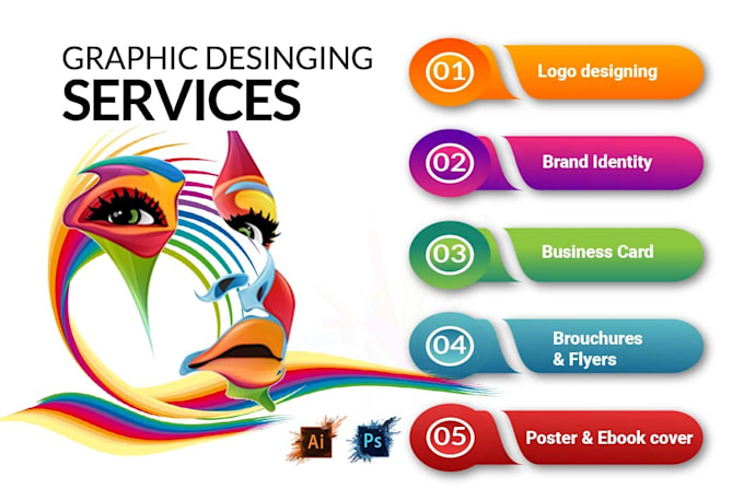 Do professional graphic design work for you by Faridamughal | Fiverr
