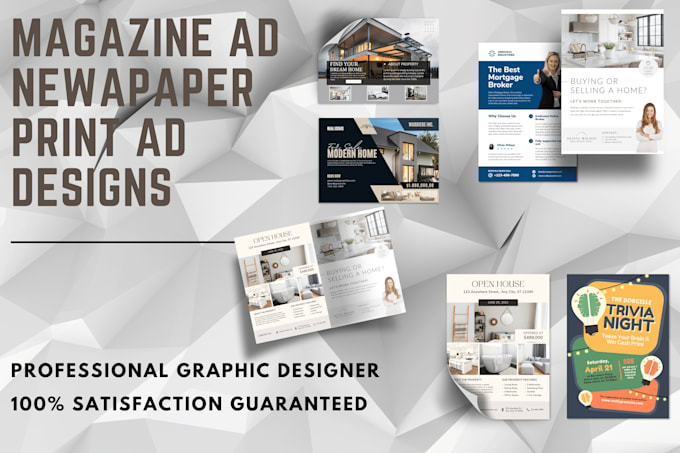 Design awesome flyer, magazine ad, newspaper ad, postcard or print ...