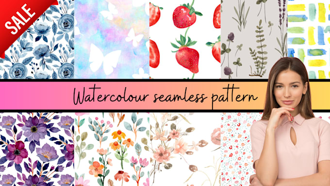 Make seamless pattern design for fabric or wallpaper by Basmati22 | Fiverr