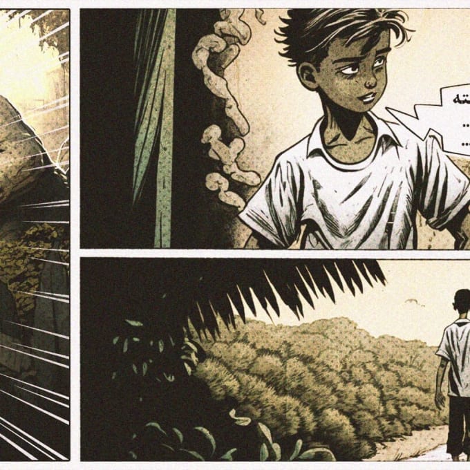 Make comic book art, graphic novel, realistic art, comic book page ...