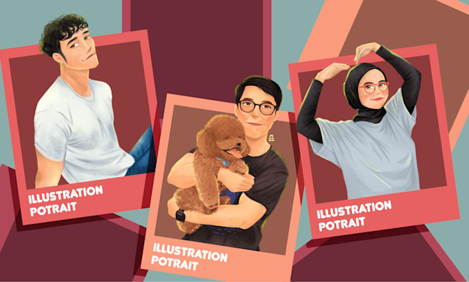 Create cute character illustration potrait from your photo by ...