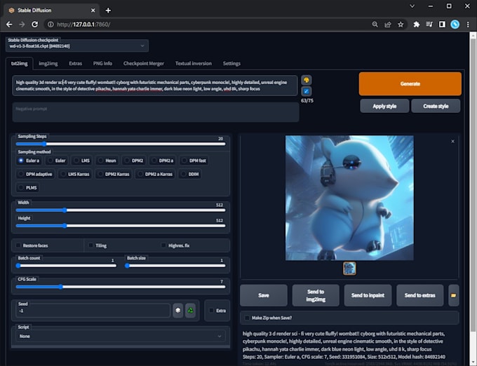 Give you stable diffusion portable version by Frozennightu1 | Fiverr