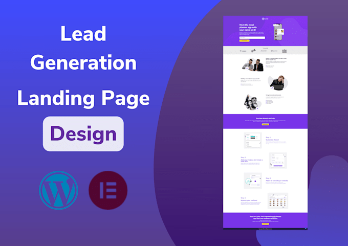 Create lead generation landing page with elementor by Francisalterado | Fiverr