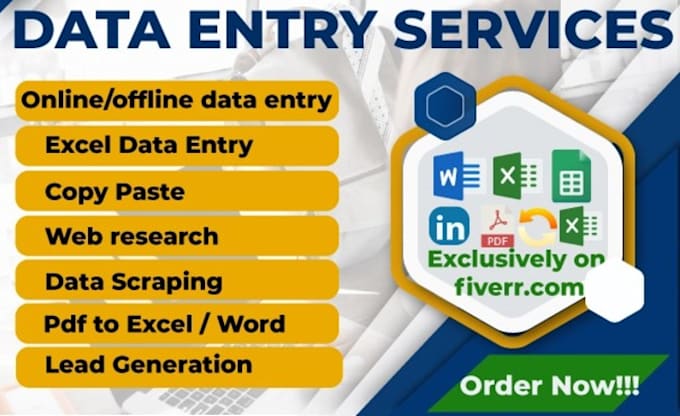 Do excel data entry, formatting, pivot, dashboard by Najmulhasanb_d | Fiverr