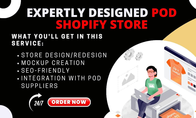 Create a shopify pod store with printful, printify, or teespring by ...