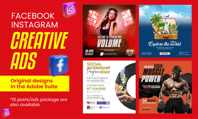 Design facebook poster, flyer,minimal post and instagram ads by Mujeeb ...