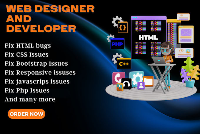 Help You To Fix Or Edit Html Css Bootstrap And Responsive Issues By Ayesha1451 Fiverr