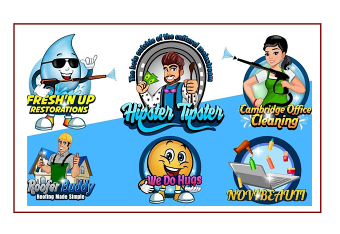 Create custom cartoon logo for your business by Rnna_hvgaha | Fiverr