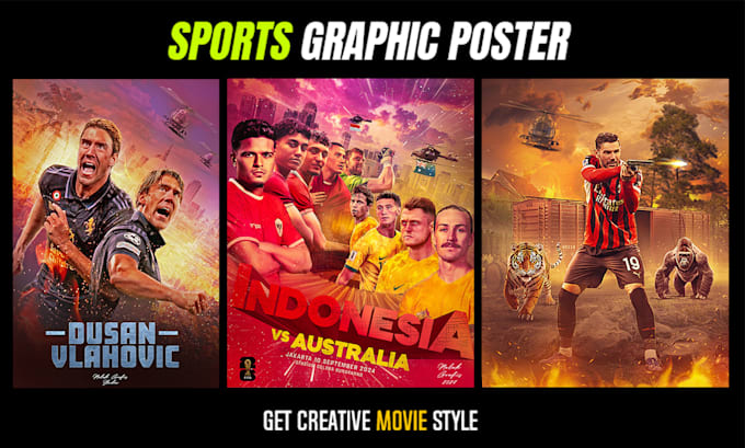 Design a unique sports poster in cinematic movie style by Melekgrafis ...
