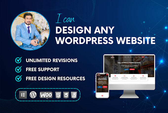 Design any kind of wordpress website by Iasadesignsweb | Fiverr