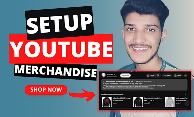 Help you setup youtube merch shelf for your channel by Msalahud | Fiverr