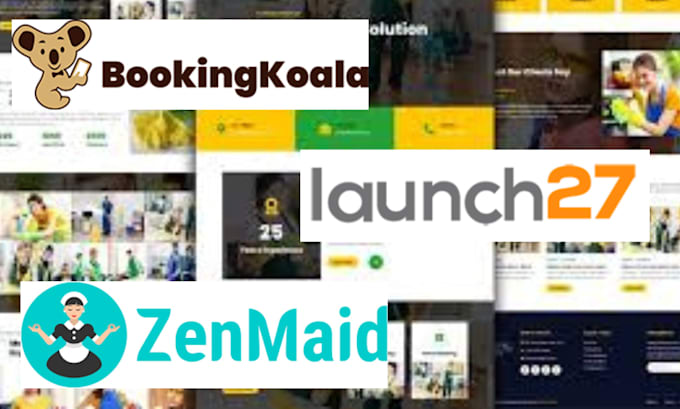 Design booking koala website,cleaning service website with launch27 ...