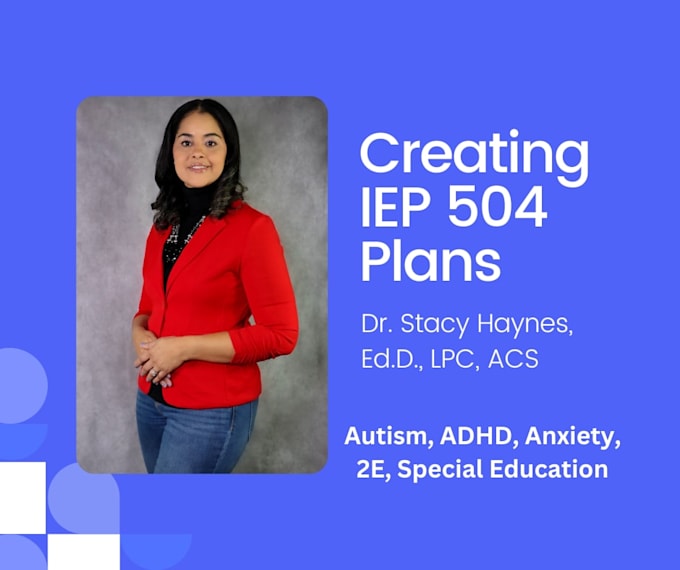 Review, create, and explain iep 504 school plans by Stacyhaynes5 | Fiverr