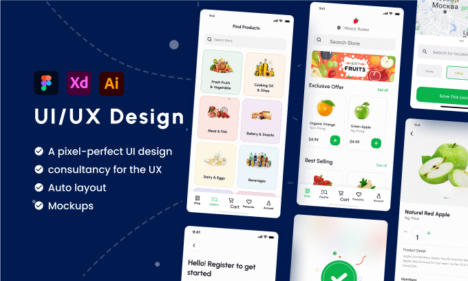 Do creative mobile app ui ux design figma expert by Mr_javed_10 | Fiverr