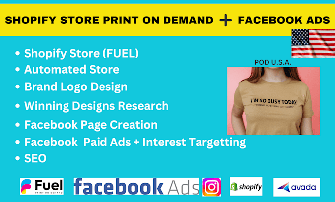Create shopify print on demand store do facebook ads by Victormurry ...