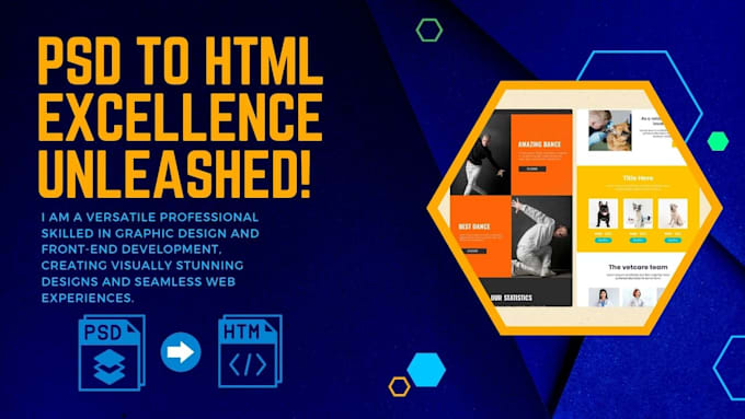 Convert psd to html and psd to bootstrap by Alina_khan27 | Fiverr