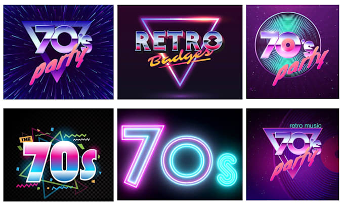 Design 90s, 70s, 80, pop, retro, band, and vintage logo by ...