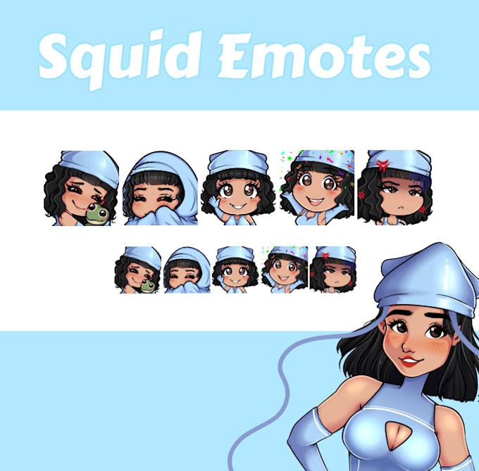 Create custom cute, adorable emotes just for you by Realbabysquid | Fiverr