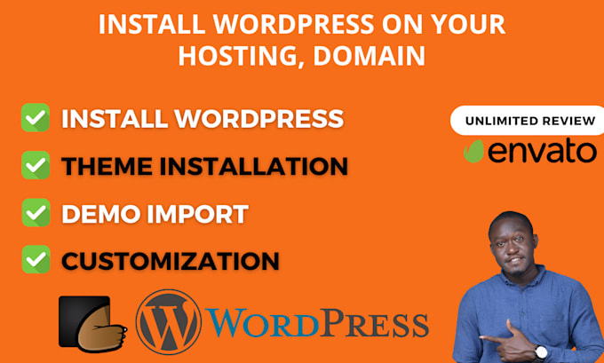 Install and customize wordpress theme on your website by Afacreative | Fiverr