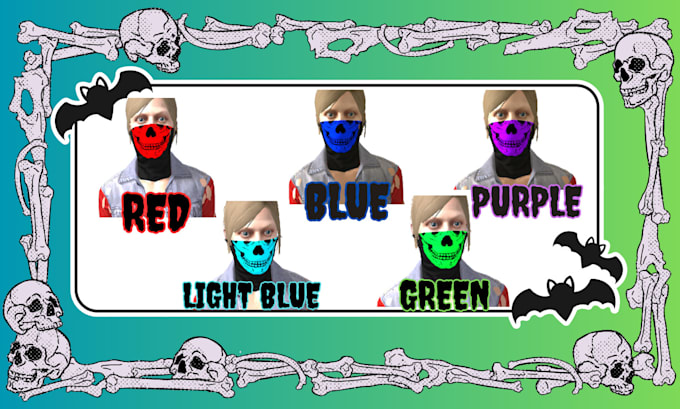 Create custom colors for skull mask for fivem by Obtala_ | Fiverr