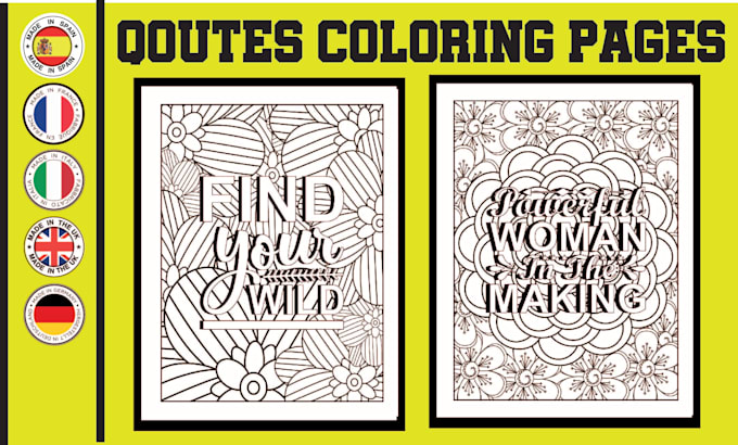 Design inspirational quotes coloring book pages for kdp by Iyasstek ...