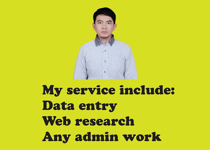 Do accurate and fast data entry work by Milhammuzakkir | Fiverr