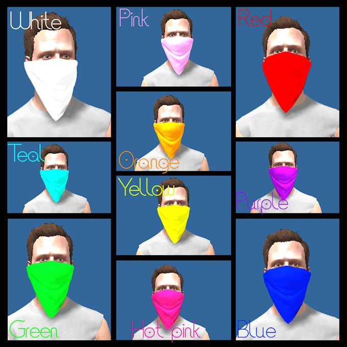 Create custom colors for bandana mask for fivem by Obtala_ | Fiverr
